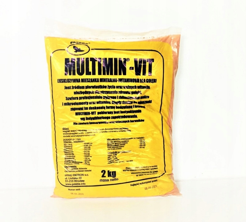 Multimin-Vit 2Kg Witaminy Gołębi + 1kg SANDEZIA - 13195554171 ...