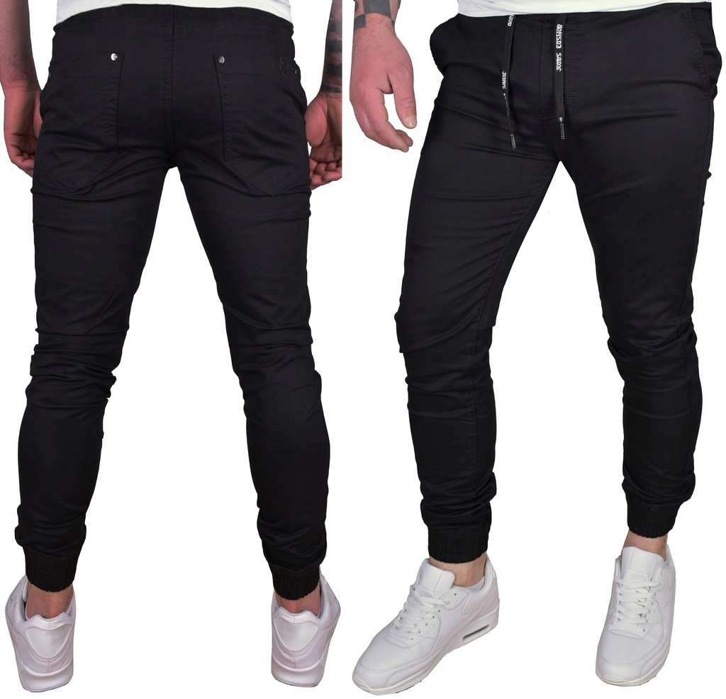JOGGERY MĘSKIE JEANSY SPODNIE ZE ŚCIĄGACZAMI - 10447621149 - oficjalne ...
