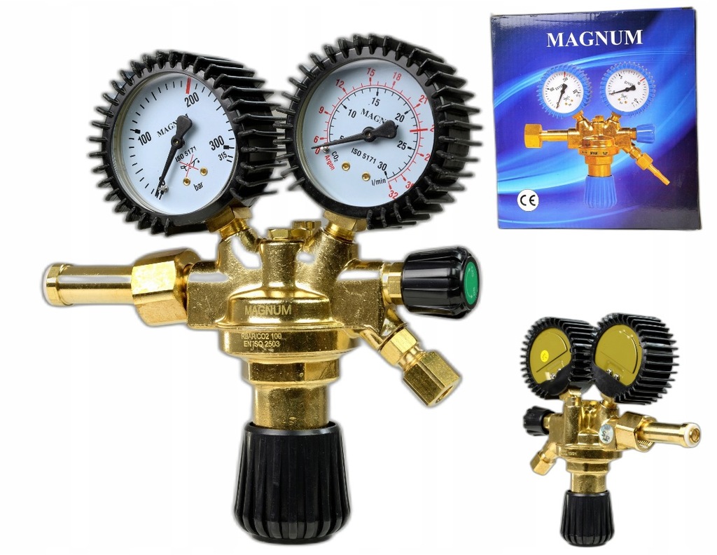 Reduktor Argon Ar/CO2 MIX MAGNUM 200 bar Typ 100 - 12951749049 - oficjalne archiwum Allegro