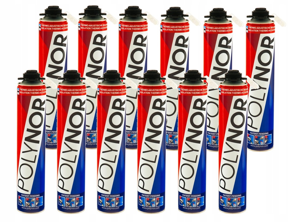 12x POLYNOR izolacje natryskowe piana pianka pur - 7843626156 - oficjalne archiwum Allegro