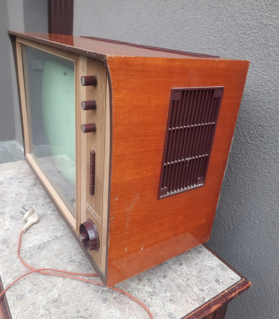 Stary telewizor Unitra Lazuryt 102 sprawny PRL - 12921466959 ...