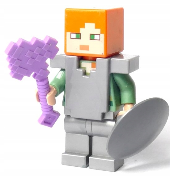 LEGO MINECRAFT ALEX Z MŁOTEM I TARCZĄ min059 21139 - 11129081081 ...