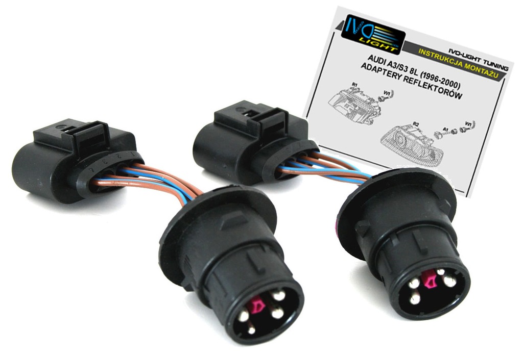 AUDI A3 S3 8L 96-00 adapter lamp na LIFT 00-03 - 7205964035 - oficjalne archiwum Allegro