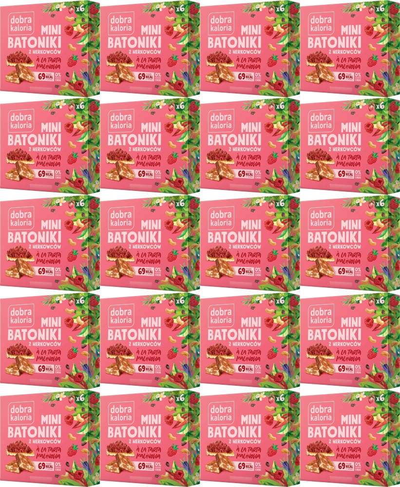 Batoniki z nerkowców DOBRA KALORIA 6szt 102g x20 - 13876041662 - oficjalne archiwum Allegro