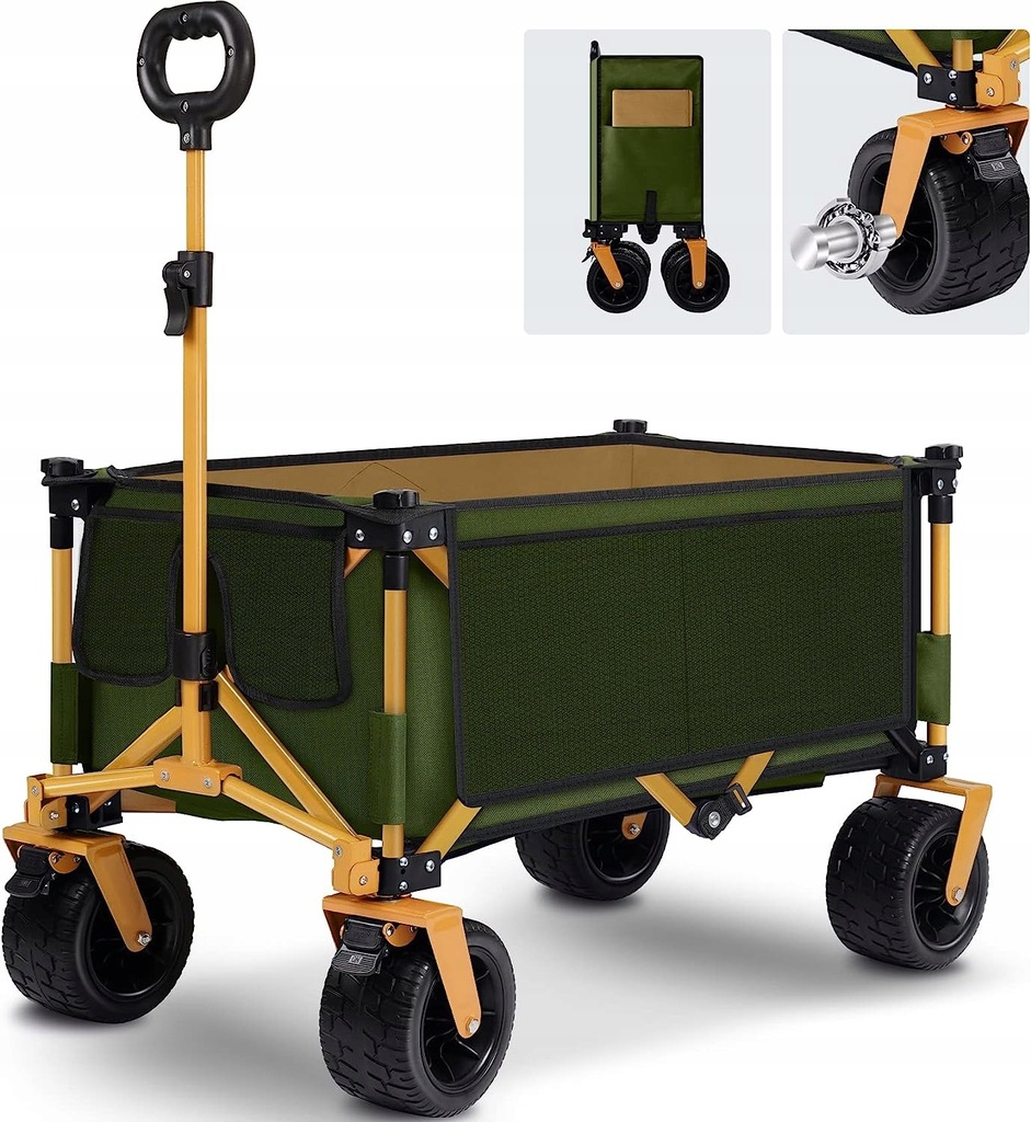 Składany Wózek ogrodowy Dametay plażowy 100kg-170l - 14081236964 - oficjalne archiwum Allegro