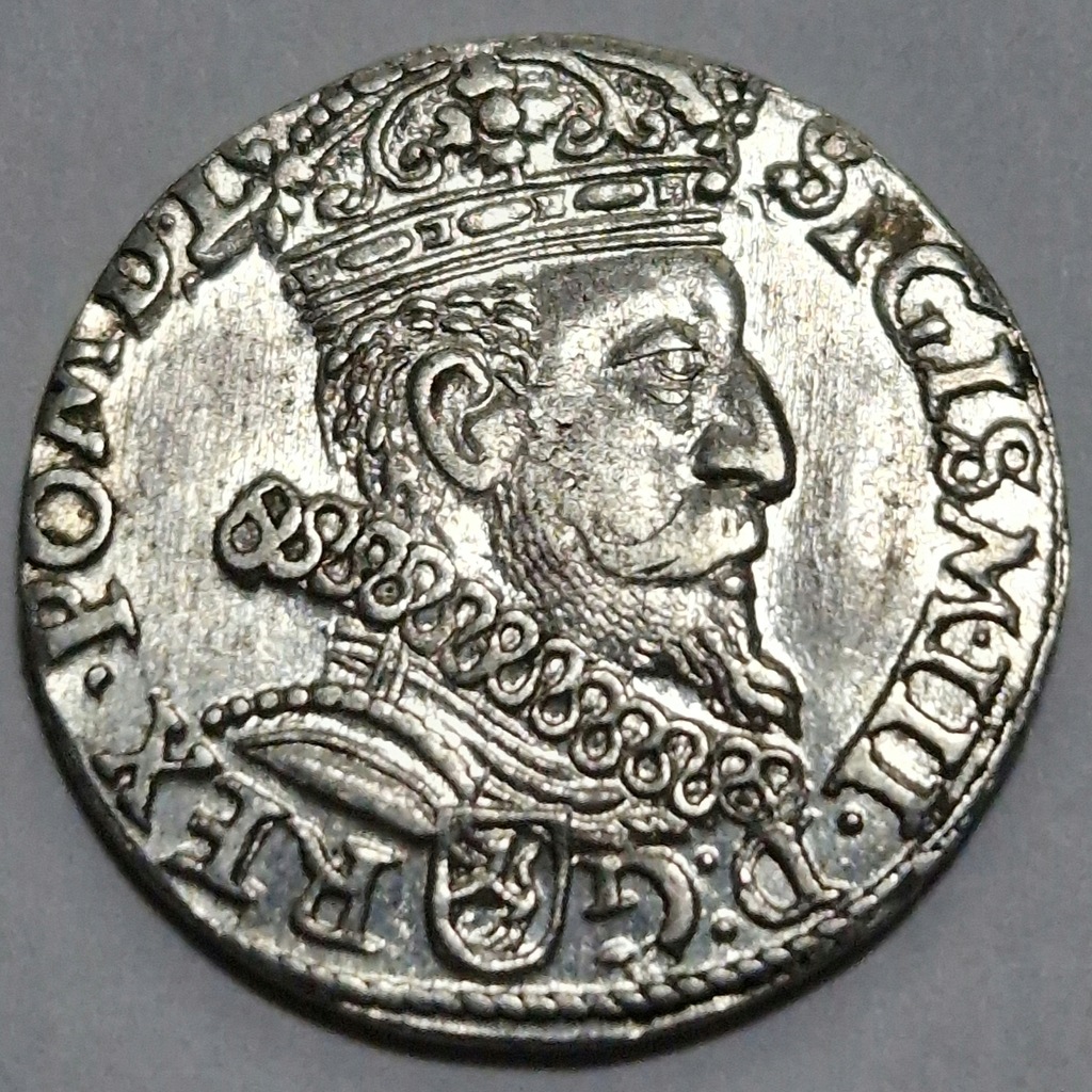 Trojak 1602 Kraków Zygmunt III Waza PIĘKNY srebro RZADKI R1 ...