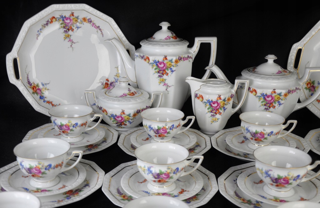 Serwis kawa herbata Rosenthal Maria Samara 12 1927 - 12108456895 - oficjalne archiwum Allegro