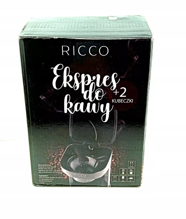 EKSPRES DO KAWY RICCO CM1160-GS - 12495441567 - oficjalne archiwum Allegro