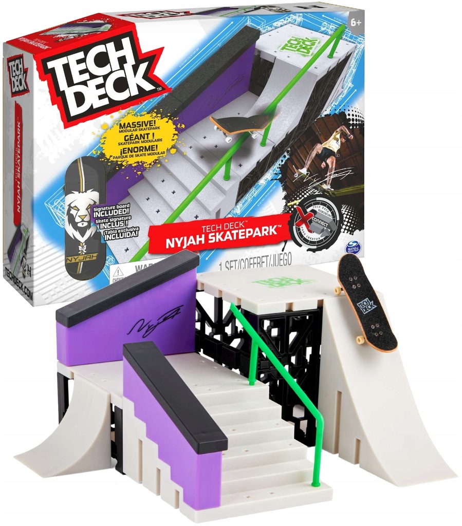 TECH DECK NYJAH SKATEPARK RAMPY + DESKOROLKA - 12682688508 - oficjalne archiwum Allegro