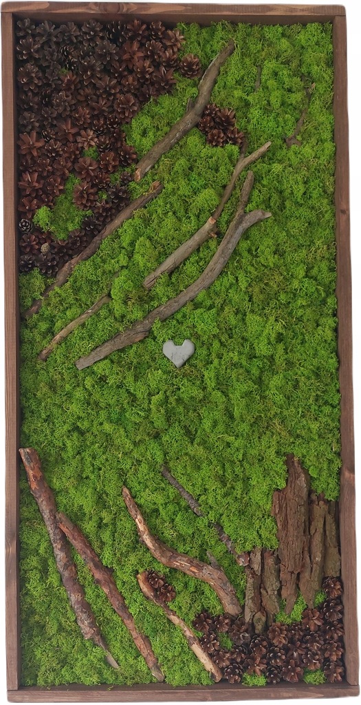 Obraz z mchu. DUŻY 120 x 60 cm - 13704822300 - oficjalne archiwum Allegro