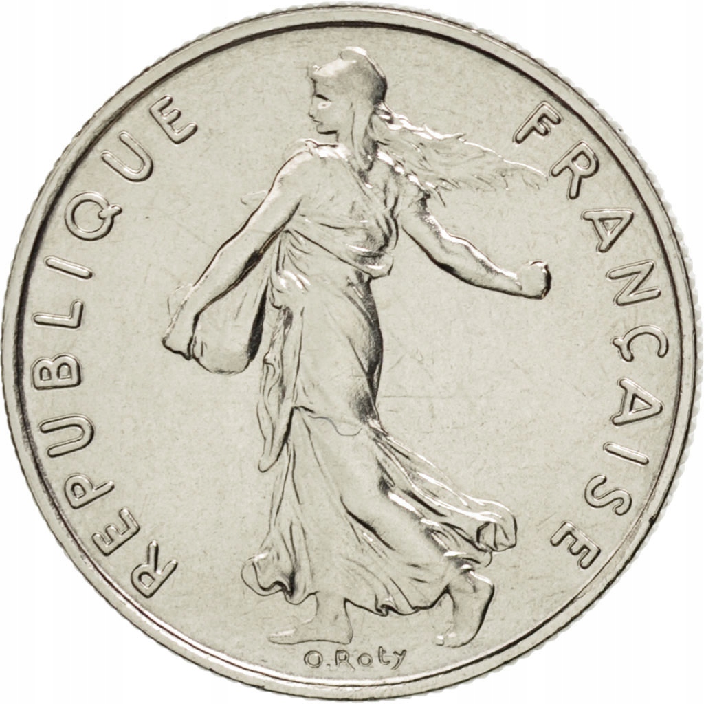 Moneta, Francja, Semeuse, 1/2 Franc, 1977, MS(63), - 10042589815 - oficjalne archiwum Allegro