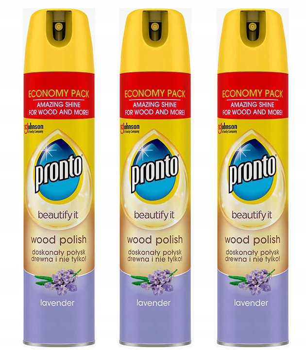 PRONTO SPRAY DO MEBLI DREWNIANYCH LAWENDA 3x300ml - 11762482870 ...