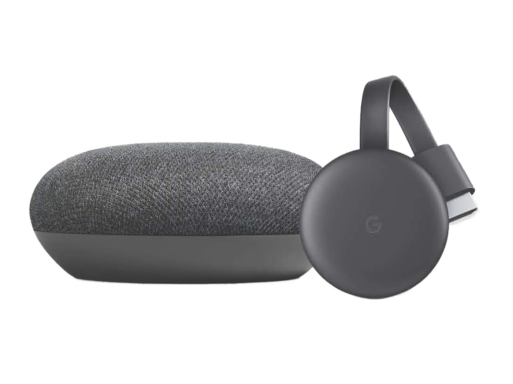 GOOGLE SMART TV kit Home Mini + Chromecast 3 - 7793221386 - oficjalne ...