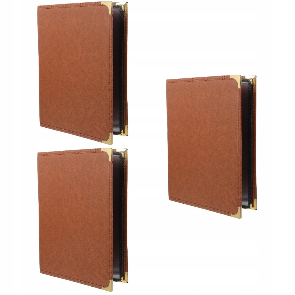 LEATHER MENU BINDER LOOSE-LEAF COOKBOOK SET 3 - 14445669999 - oficjalne ...