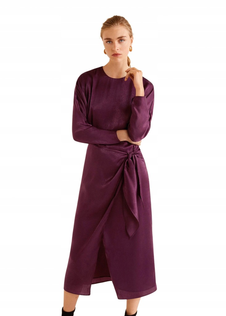 S71211 MANGO__DDS MIDI SUKIENKA SATYNA WIĄZANIE__L - 11785170195 ...