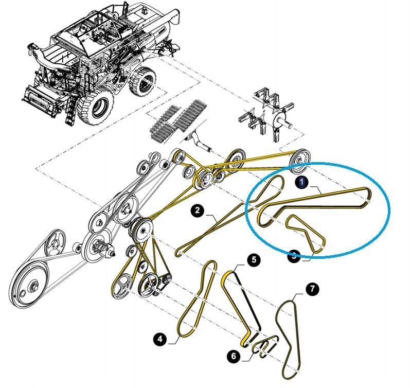 Pas napędu sieczkarni New Holland CX 84175580 - 9829949902 - oficjalne ...