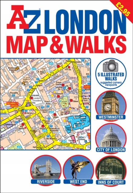 London A-Z Map and Walks Sheet map, folded A-Z map - 12861140269 - oficjalne archiwum Allegro
