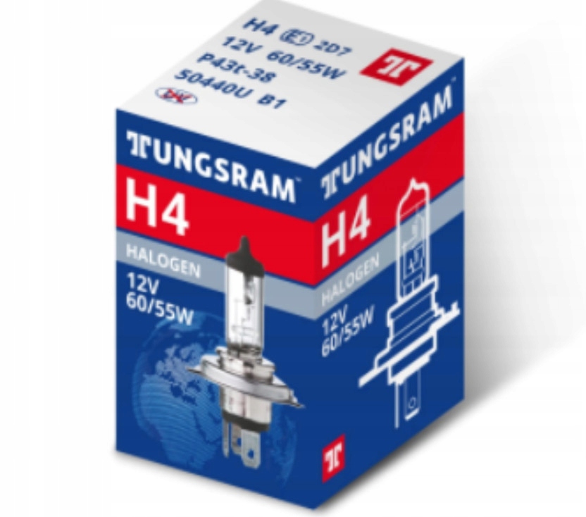 TUNGSRAM H4 12V 60/55W P43t drogowe mijania 50440U - 7043594932 ...