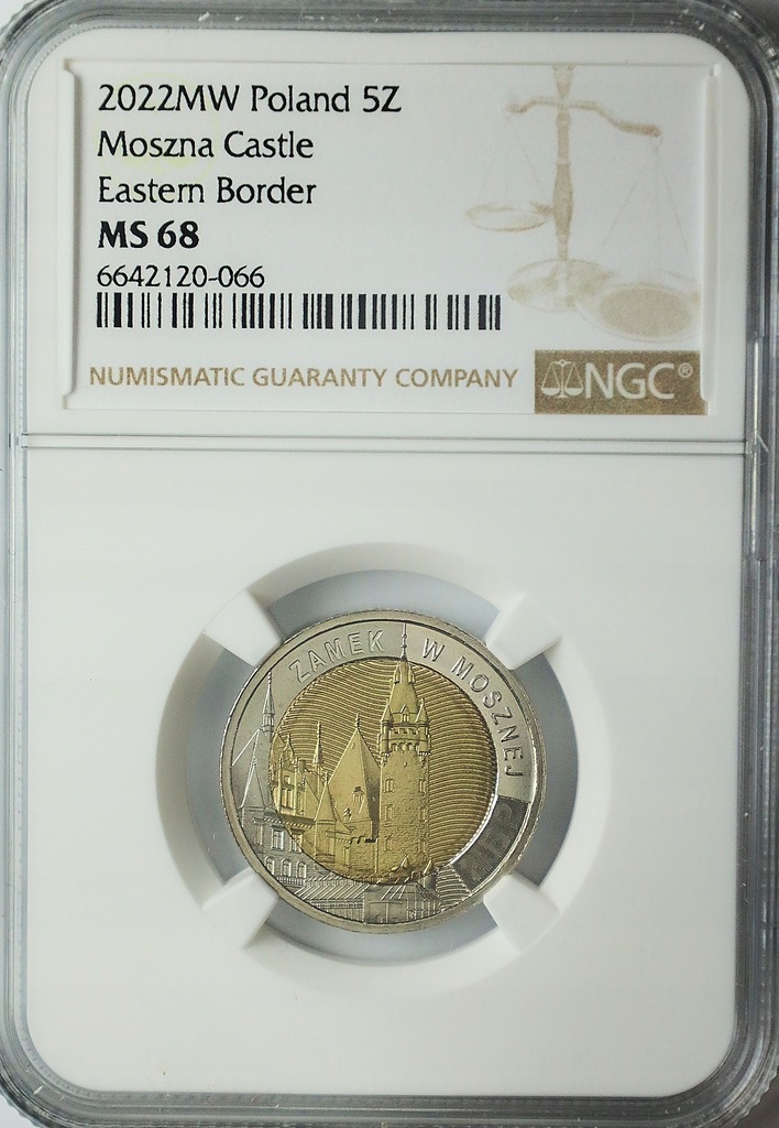 5 zł 2022 Zamek w Mosznej - NGC MS68 - 15305031894 - oficjalne archiwum Allegro
