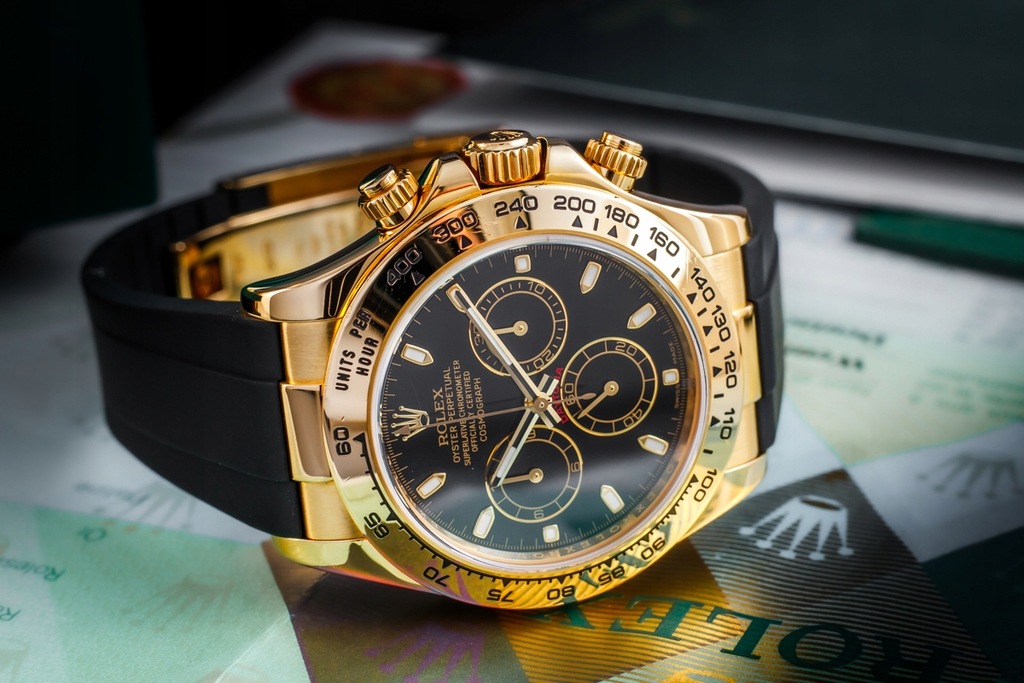 ROLEX COSMOGRAPH DAYTONA COSC 116518 18K 40MM NOWY PASEK/KPL ...