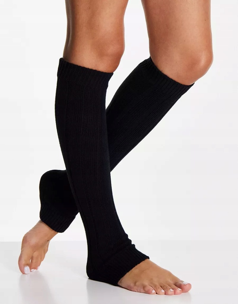 OCIEPLACZE NA NOGI CZARNE DAMSKIE PRĄŻKOWANE UFB - 12537648517 ...