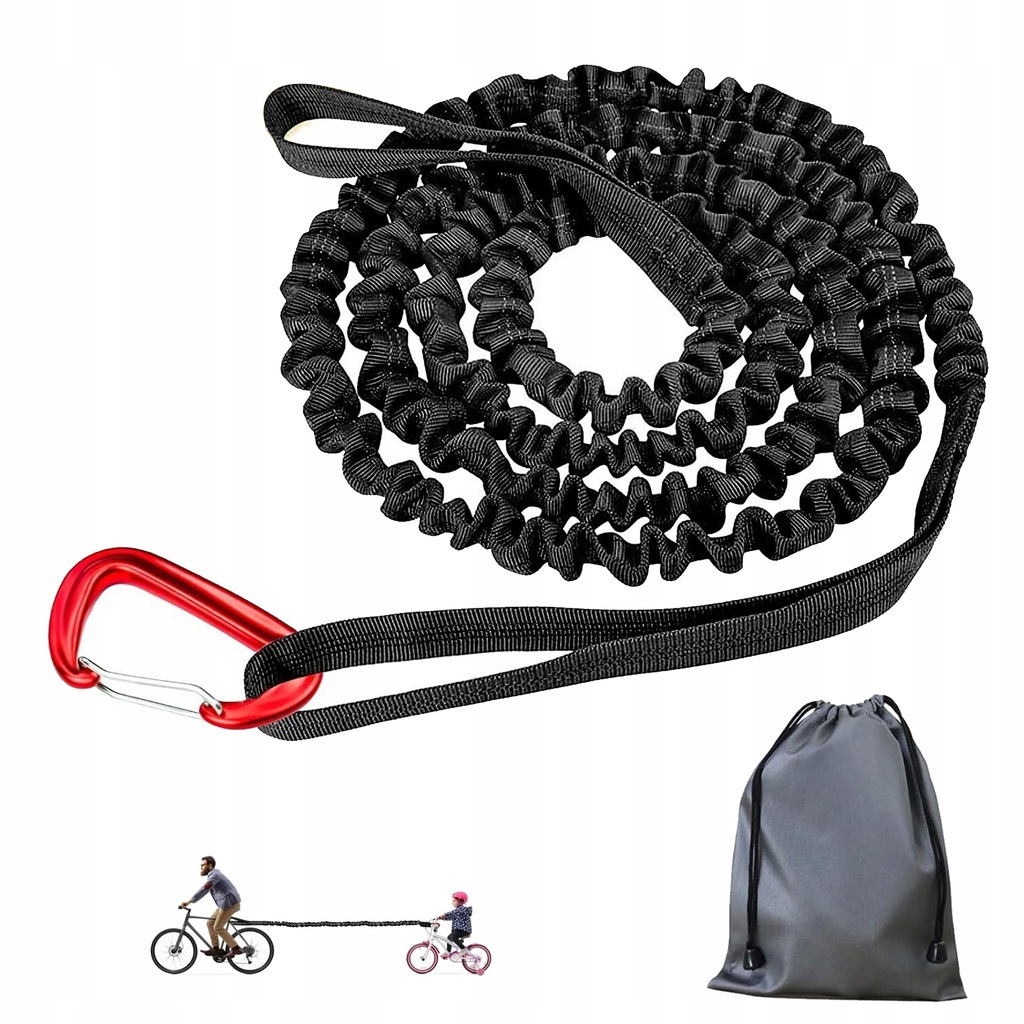 LINA HOLOWNICZA 3-METROWY PASEK DO HOLOWANIA ROWERU ELASTYCZNY DLA ...