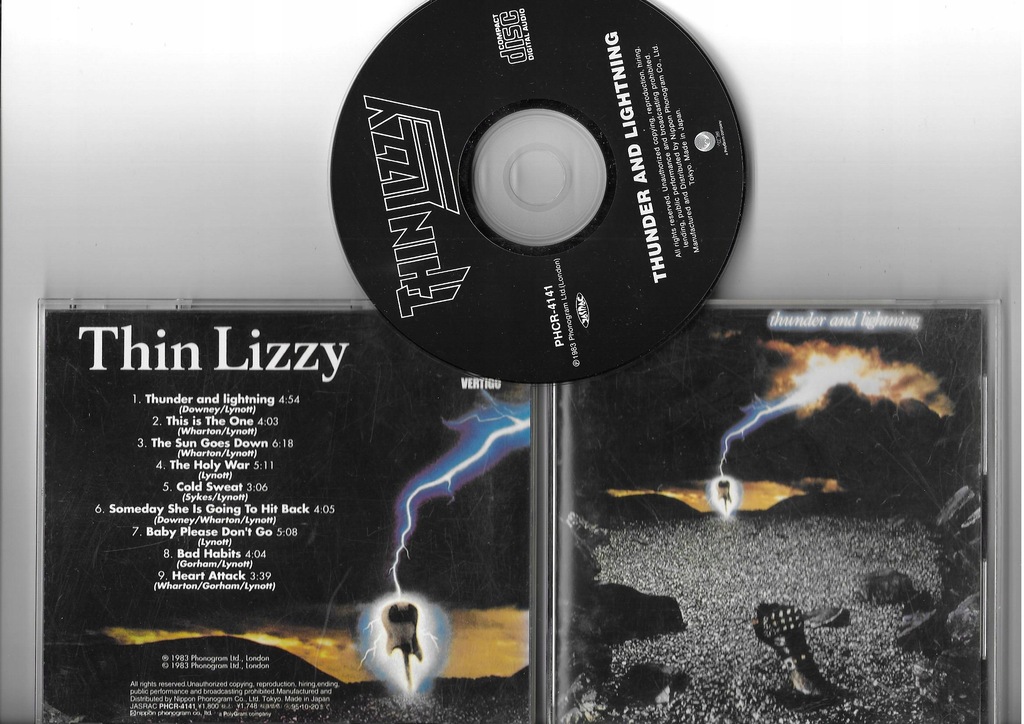 THIN LIZZY – THUNDER AND LIGHTNING - 14300747510 - oficjalne archiwum Allegro