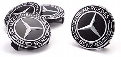 Komplet kapsle dekielki 75mm do Mercedes Nowy 4szt - 8906067768 - oficjalne archiwum Allegro