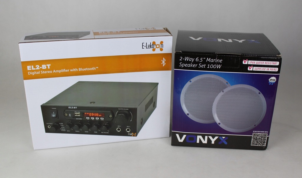 Wzmacniacz E-Lektron EL2-BT + głośniki sufitowe - 9076512337 - oficjalne archiwum Allegro