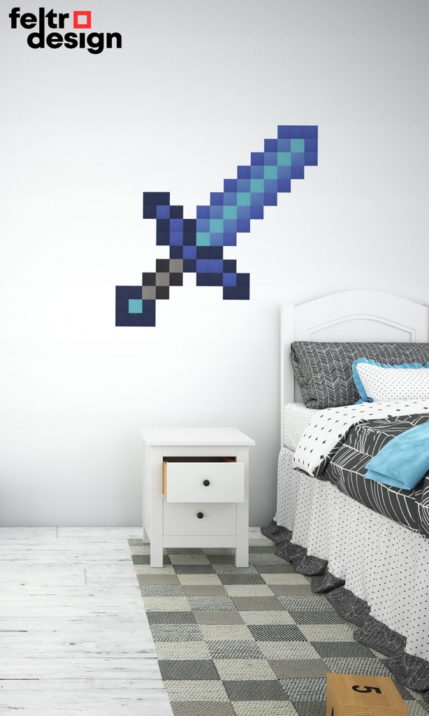 Minecraft, ozdoba na ścianę, panele filcowe, pixel - 11716706904 - oficjalne archiwum Allegro
