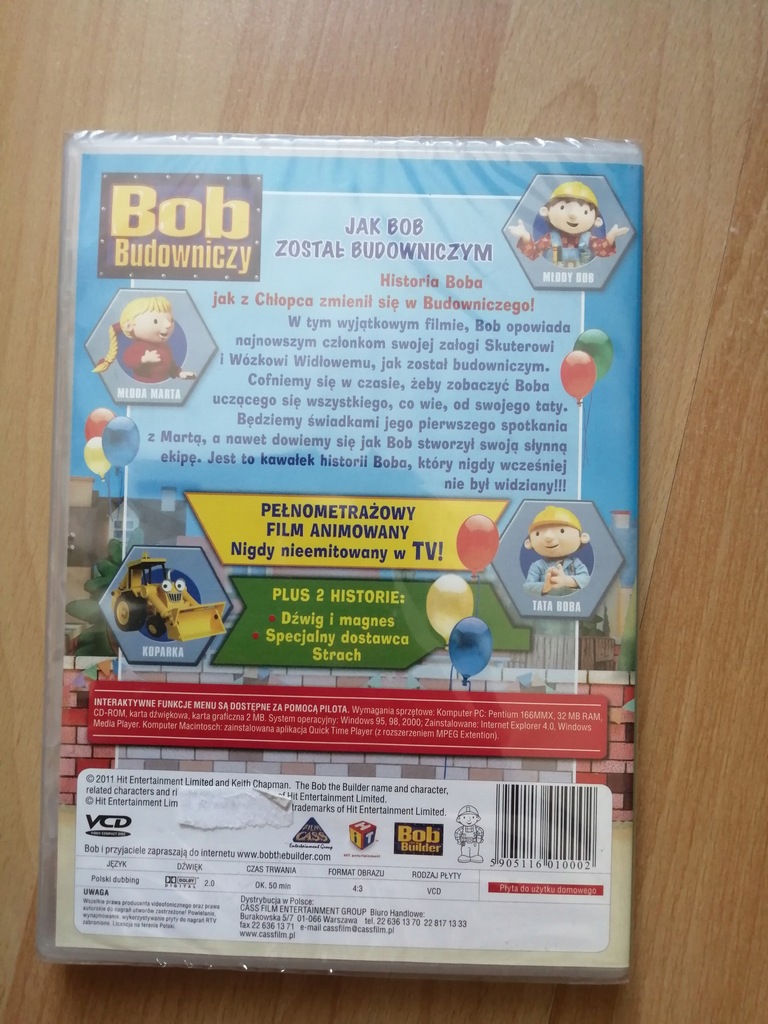 Bob Budowniczy. Jak Bob został budowniczym VCD - 12631853448 - oficjalne archiwum Allegro