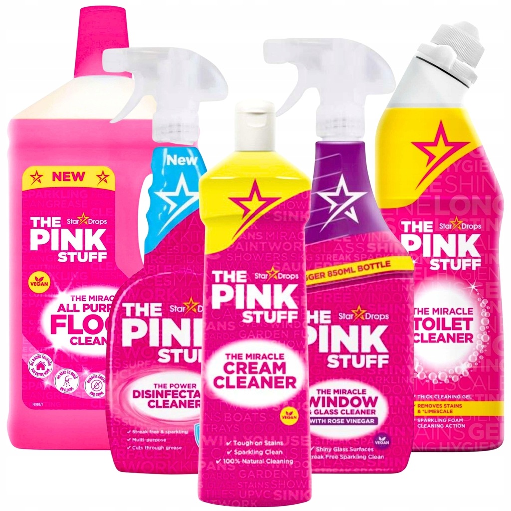 5x The Pink Stuff Zestaw Środków do Sprzątania Mix - 13932501401 ...