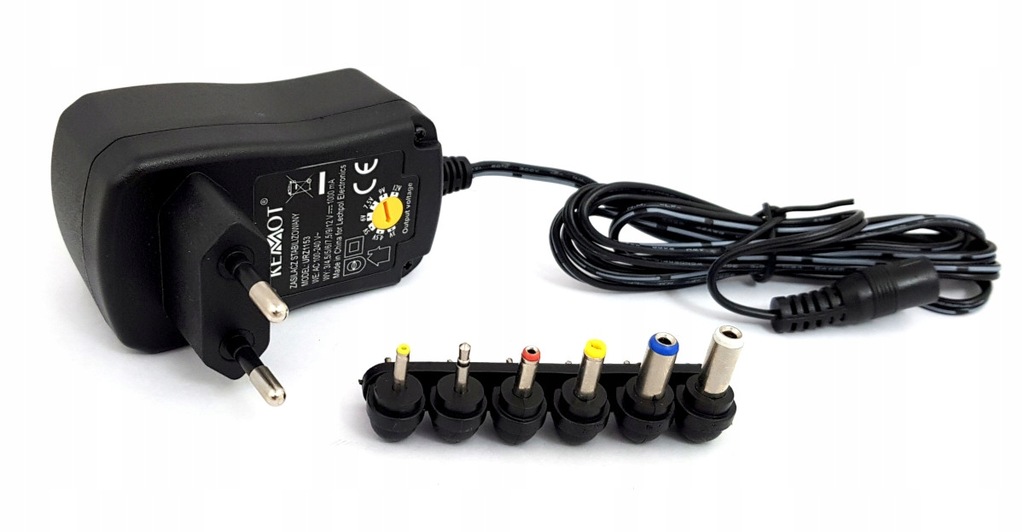 Zasilacz 3V 4,5V 5V 6V 7,5V 9V 12V 1000mA URZ1153 - 13846555412 - oficjalne archiwum Allegro