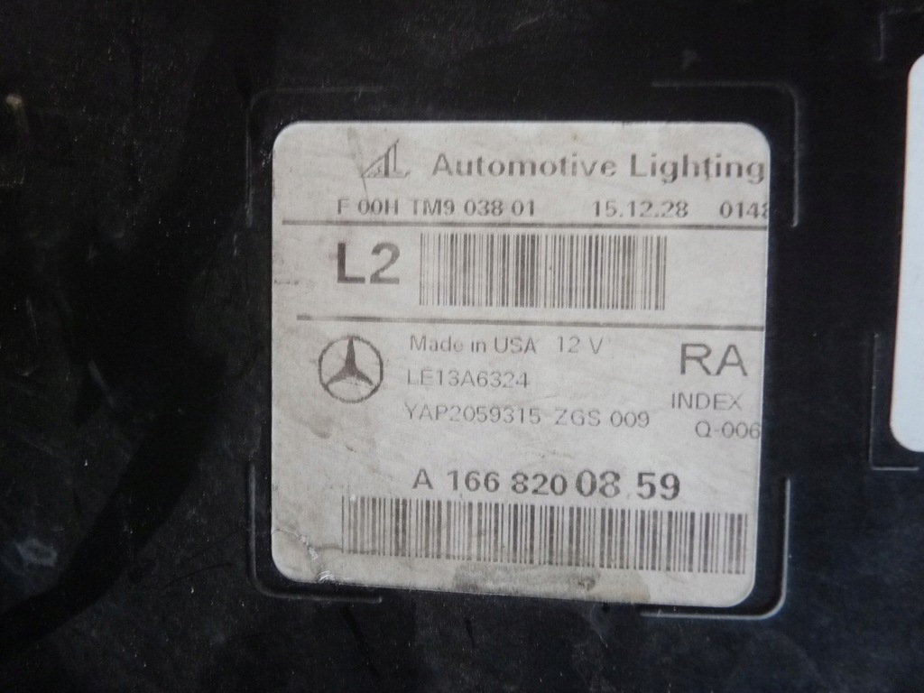 MERCEDES GLE 292 W166 W292 LAMPA PRAWA A1668200859 - 7594951785 ...