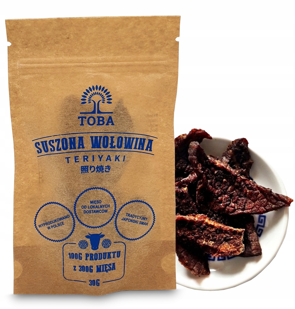 SUSZONA WOŁOWINA TERIYAKI TOBA BEEF JERKY 30g - 11264938845 - oficjalne ...