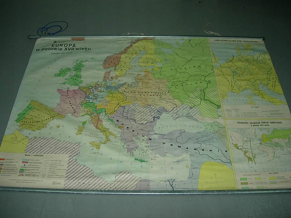 Mapa szkolna historyczna duża Europa XVII wiek - 13591956794 ...