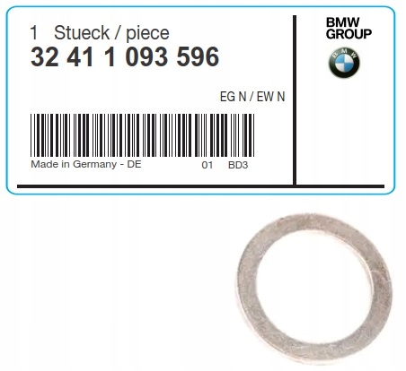 nowa OE uszczelka uszczelniacz podkładka BMW z ASO - 10100098461 ...