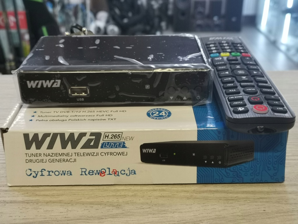 Dekoder WIWA DVB-T2 H.265 HEVC Lite Gen2 Nowy! - 12485540543 - oficjalne archiwum Allegro