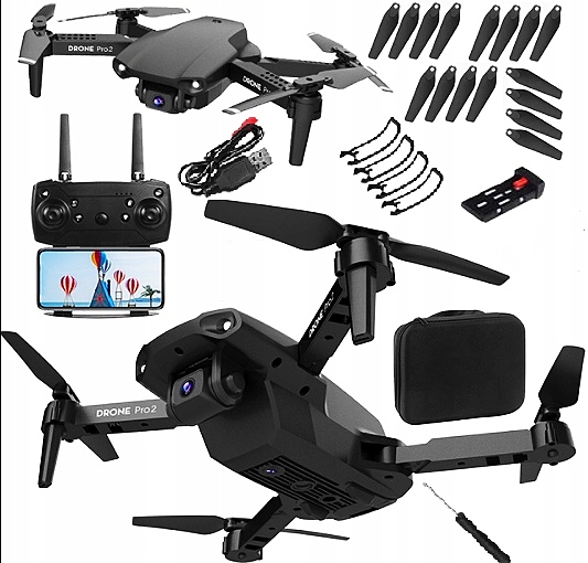 DRON E99 PRO 2 KAMERY 4K WIFI HD ZOOM 50x 40min - 13533921068 ...
