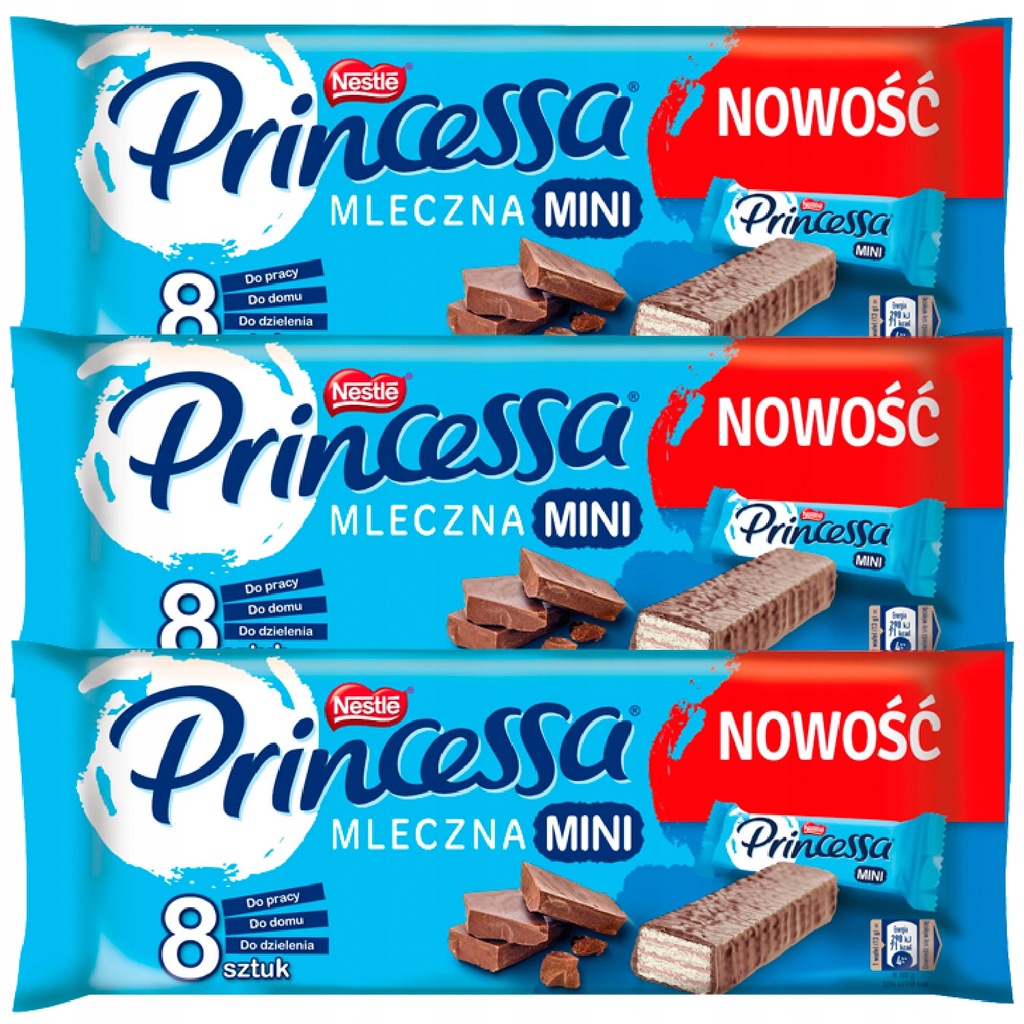 Baton Nestle PRINCESSA Mleczna Mini 24 szt 3x 104g - 9708913293 ...