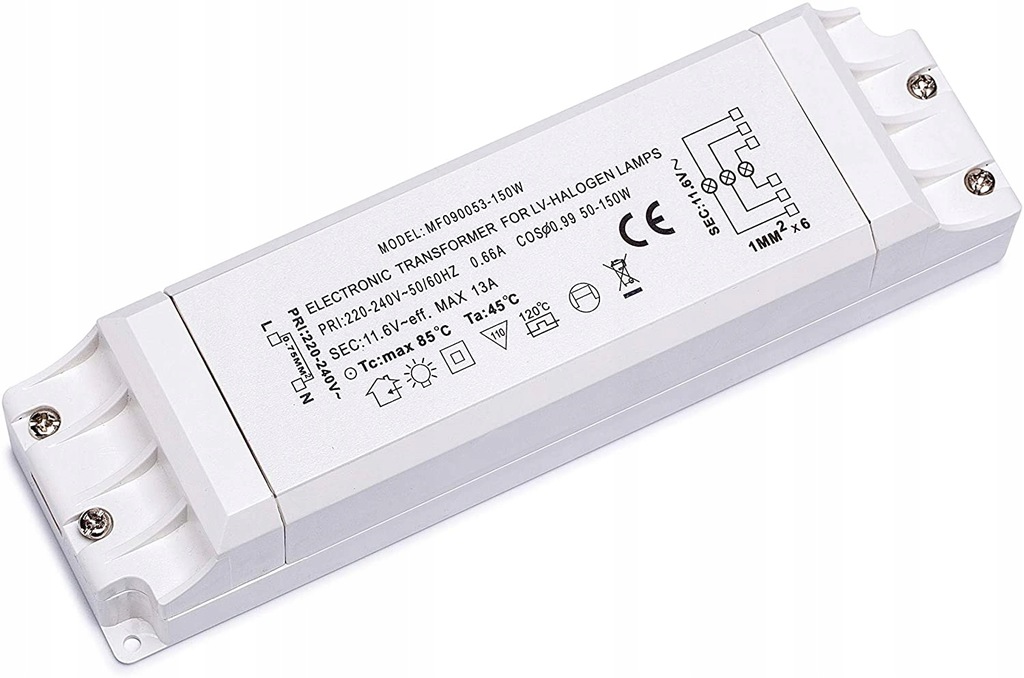 Transmedia Transformator halogenowy 230/12V/50-150 - 12356082067 - oficjalne archiwum Allegro