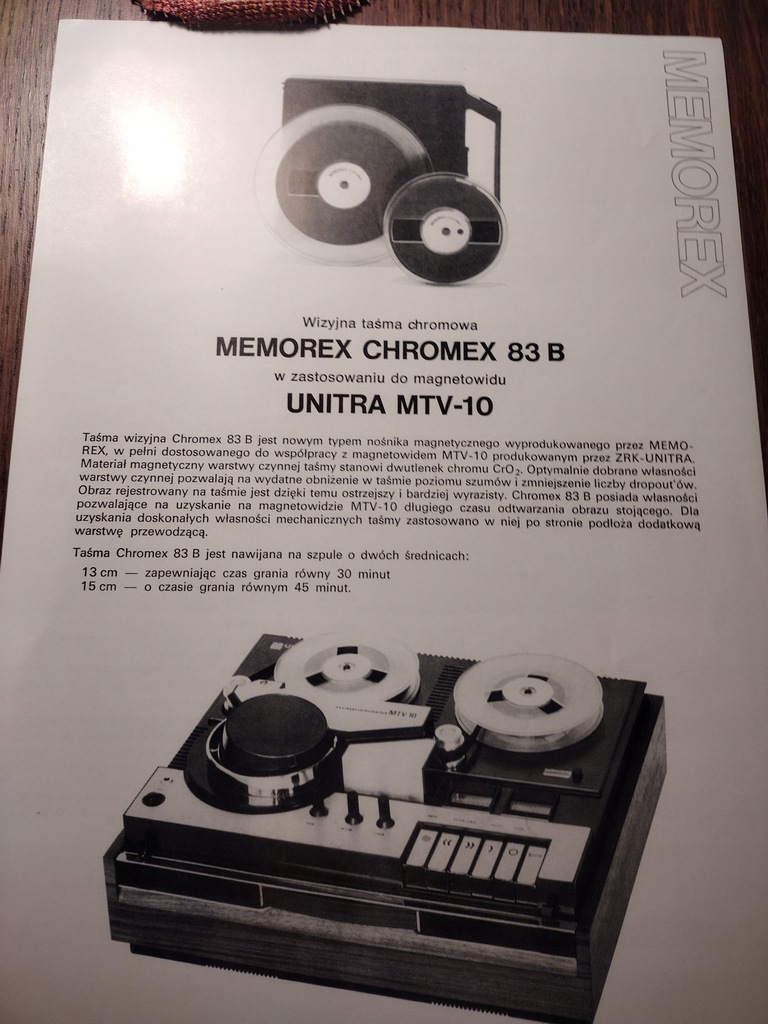 Taśma wizyjna do UNITRA MTV - 10 katalog reklama - 12665400261 ...