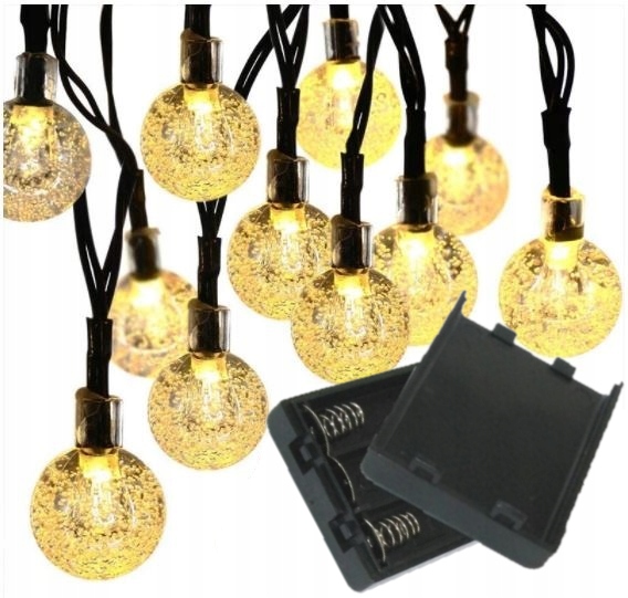 Kulki Girlanda Lampki na baterie 40 Led 5 metrów - 11390088149 - oficjalne archiwum Allegro