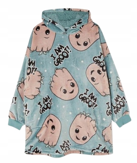 Bluza oversize snuddie z kapturem Marvel GROOT XS/S - 14893006910 ...