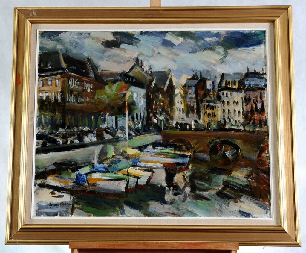 EJNAR LARSEN (1902-1986) CENNY OBRAZ OLEJNY CUDO ! - 11023610486 ...