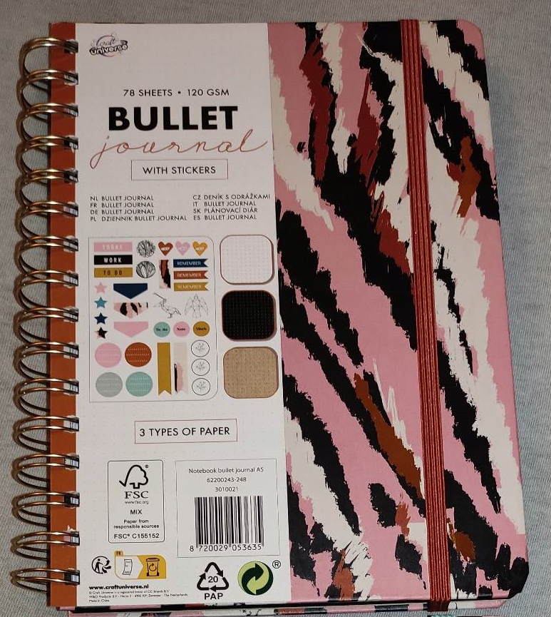 Dziennik artystyczny A5 Bullet journal naklejki - 13013194106 ...