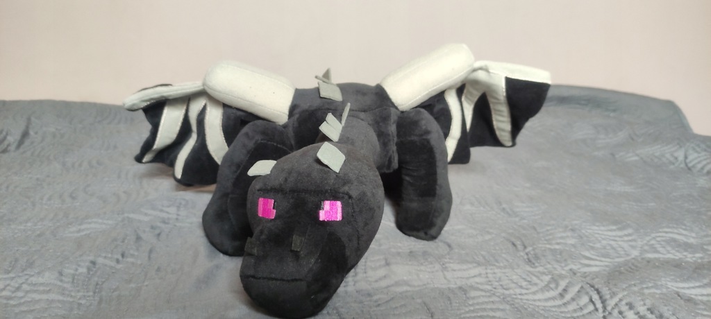 MINECRAFT ENDER DRAGON PLUSZAK MASKOTKA SMOK KRESU - 11682670537 ...
