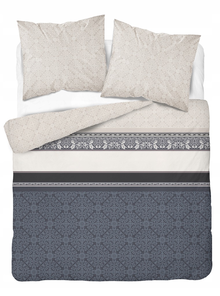 Pościel flanelowa 200x220 2416c beżowa nowoczesna - 11077784762 ...