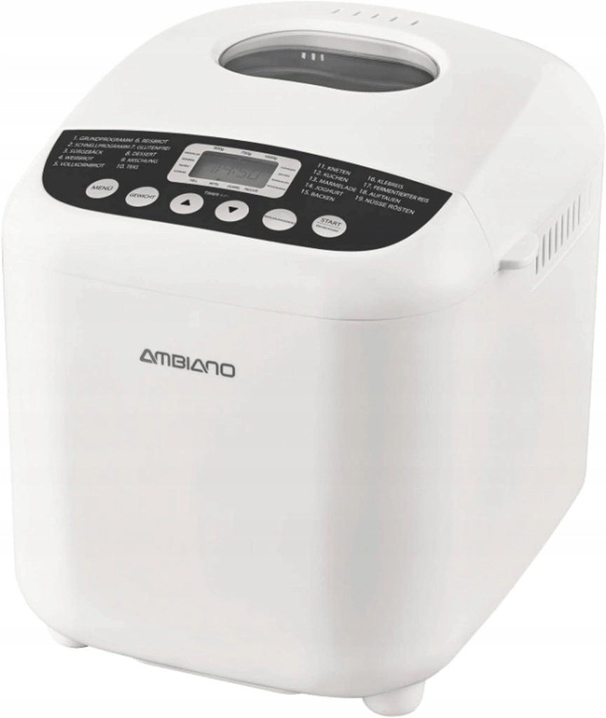 Wypiekacz do chleba Ambiano 000543 biały 550 W - 14177533486 - oficjalne archiwum Allegro