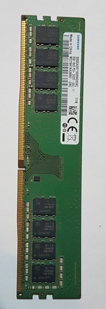 SAMSUNG DDR4 8GB 2400MHz M378A1K43BB2-CRC uszkodz. - 11431914124 ...